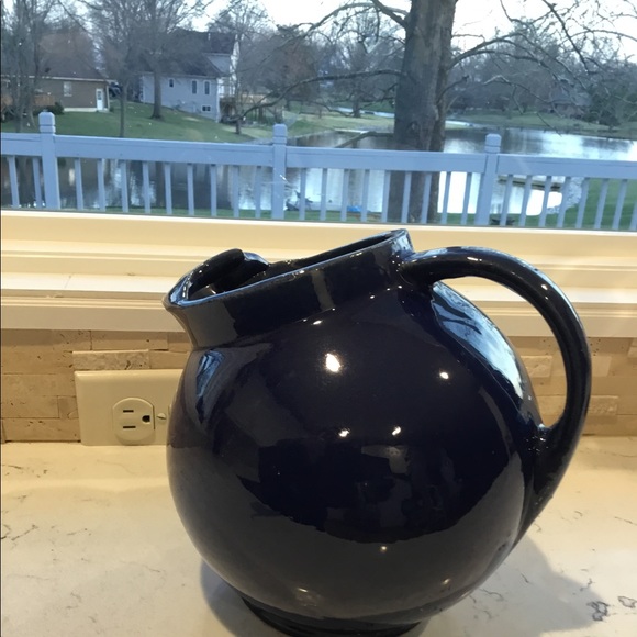 Vintage | Dining | Vintage Fiestaware Cabalt Blue Stoneware Pitcher ...